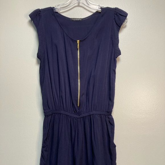 Zara | Pants & Jumpsuits | Zara Romper 2 Navy Fun Summer Resort Sexy ...